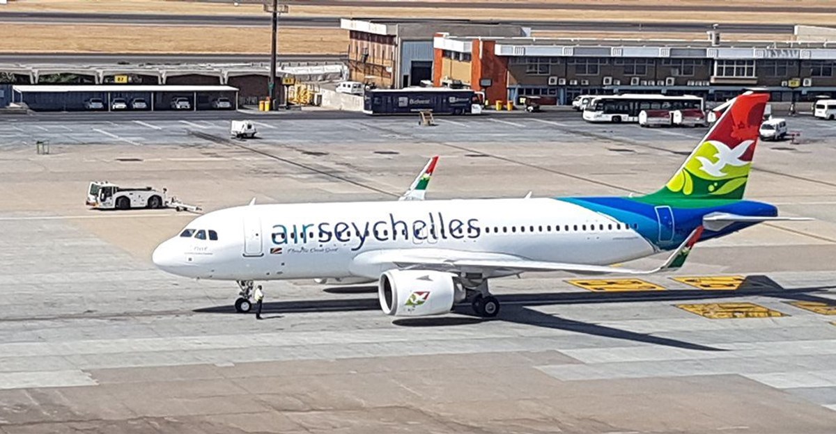 Air Seychelles' new fuel-efficient a320neo welcomed at OR Tambo